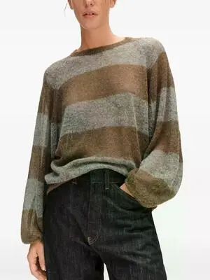 Bimba Y Lola Toffee Striped Wool Sweater