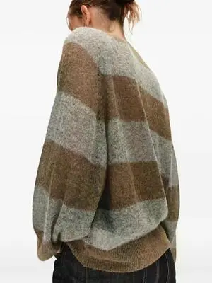 Bimba Y Lola Toffee Striped Wool Sweater