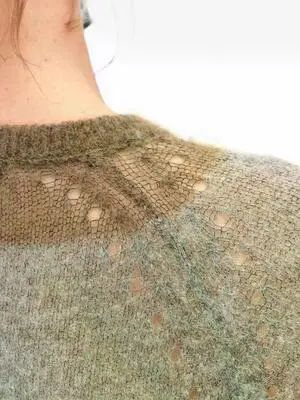 Bimba Y Lola Toffee Striped Wool Sweater