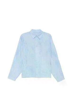 ADER ERROR Pleated Jacquard Shirt - Blue