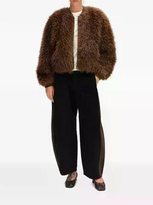 Bimba Y Lola Khaki Fur Bomber Jacket