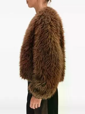 Bimba Y Lola Khaki Fur Bomber Jacket