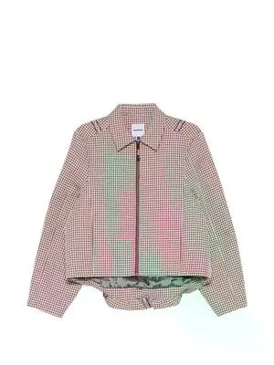 ADER ERROR Check-pattern Zip-up Jacket - Red