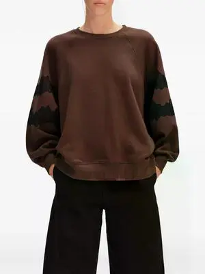 Bimba Y Lola Chocolate Oversize Sweatshirt With Lace Trim