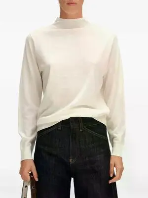 Bimba Y Lola Ivory Merino Wool Turtleneck Sweater - Neutrals