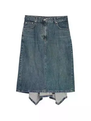 JUUN.J Asymmetric Panelled Denim Skirt - Blue