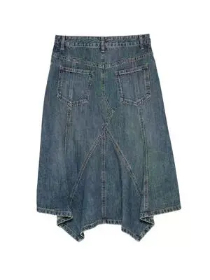 JUUN.J Asymmetric Panelled Denim Skirt