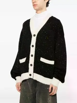 MASTERMIND WORLD Flecked-knit Tweed Cardigan