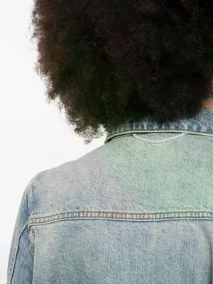 KIMHEKIM Faded Pleated-panel Denim Jacket