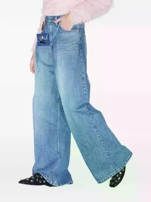 TOGA TOO Pleated Zip-detail Jeans