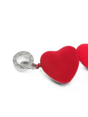 Bimba Y Lola Flocked Heart Necklace - Red