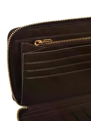 Bimba Y Lola Large Chocolate Patchwork Zippered Wallet
