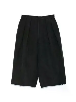 ADER ERROR Pleated Contrast-trim Trousers - Grey