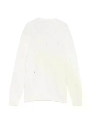 Joshua Sanders Distressed Crew-neck Sweater