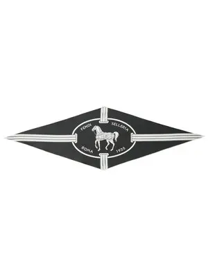 Fendi Printed Silk Selleria Foulard Black