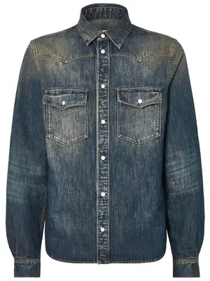 Fendi Washed Denim Shirt - Blue