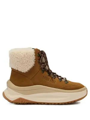 Moon Boot Sneakers Moon247 City Mid In Shearling - Brown