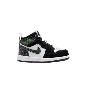 JORDAN 1 Mid Se Td Summit White Laser Purple Scream Green - Black