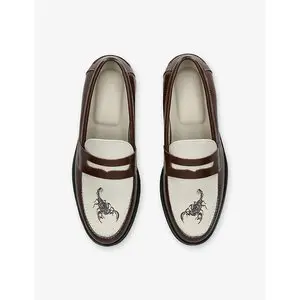 DUKE + DEXTER Wilde Scorpion Leather Penny Loafers