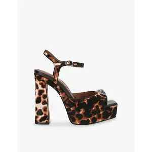 Kurt Geiger Chelsea Platform Leather Heeled Sandals