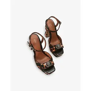 Kurt Geiger Chelsea Platform Leather Heeled Sandals