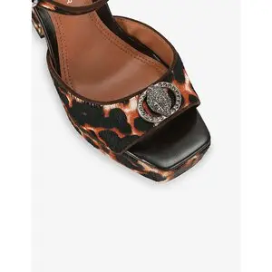 Kurt Geiger Chelsea Platform Leather Heeled Sandals