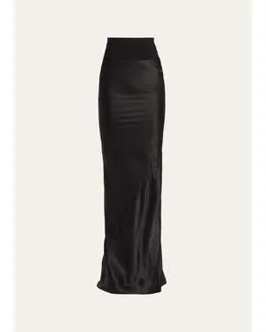 Rick Owens Coda Mixed-media Maxi Skirt