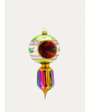 JOHN HURAS Glass Finial Reflector Ornat - Multi