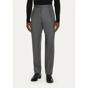 Brioni Elba Wool Flannel Double-pleated Trousers