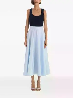 Oscar De La Renta Poplin Midi Skirt
