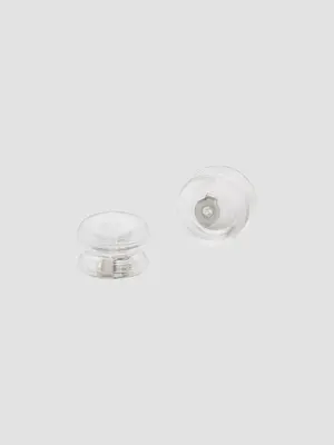 ORADINA 14k Silicone Hold Me Tight Earring Backs - White Gold