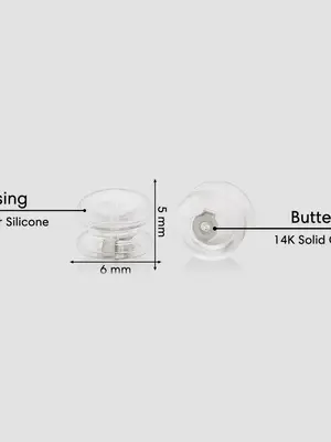 ORADINA 14k Silicone Hold Me Tight Earring Backs