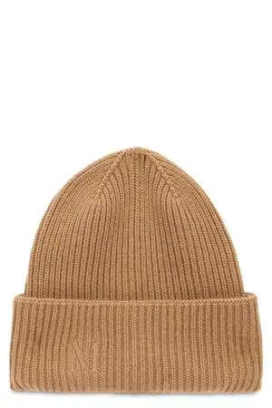 Max Mara Quilted Cuff Beanie - Camel