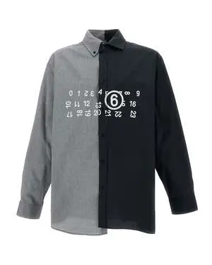 MAISON MARGIELA Split Panel Graphic Button-up Shirt