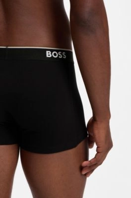BOSS Three-pack Stretch-cotton Trunks