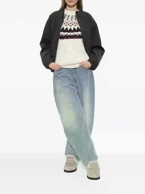 AKEP Fair Isle Cable-knit Sweater - Neutrals