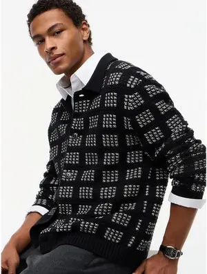 Tommy Hilfiger New York Label Wool-blend Polo Cardigan