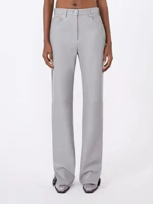 Max Mara Leather And Suede 5-pocket Trousers