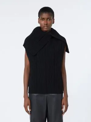 Max Mara Sleeveless Stretch Wool Sweater