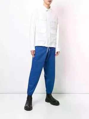 PORTS V Drawstring Track Pants - Blue