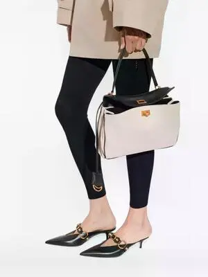 Balenciaga Rodeo Handbag Small In Beige/black