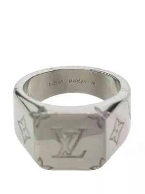 LOUIS VUITTON 2023 Brass Monogram Signet Ring Costume Ring