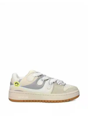 BARROW Leather Panelled Sneakers - Neutrals