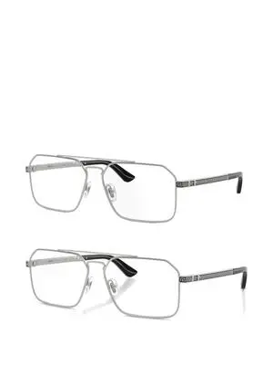 Versace Geometric-frame Glasses - Silver