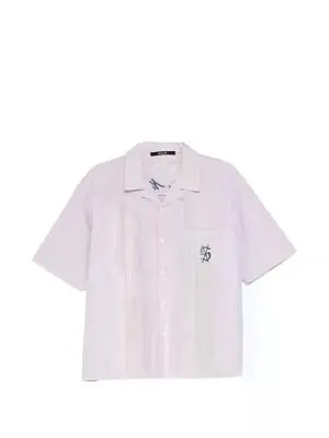 Ksubi Vertical-stripe Logo-embroidered Shirt - Pink