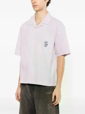 Ksubi Vertical-stripe Logo-embroidered Shirt