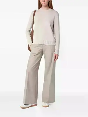 QL2 QUELLEDUE Pressed-crease Trousers - Neutrals