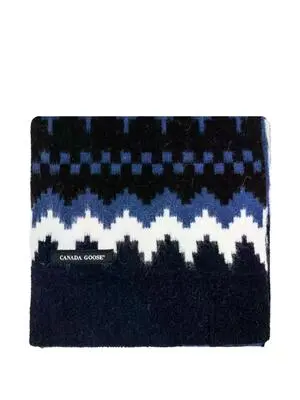 Canada Goose Fair Isle-knit Scarf - Blue