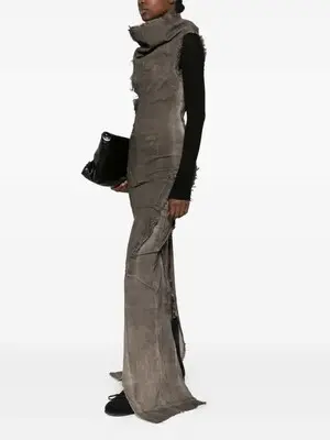 Rick Owens Distressed-effect Panelled Dress