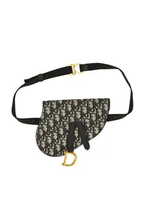 Dior Oblique Saddle Belt Bag In Navy - Blue